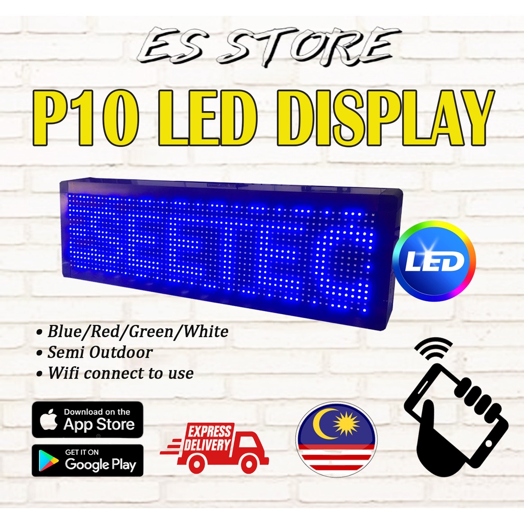 SIGNBOARD P10 LED DISPLAY 2 FEET SEMI OUTDOOR LED SIGNBOARD - MOBILE PC ...