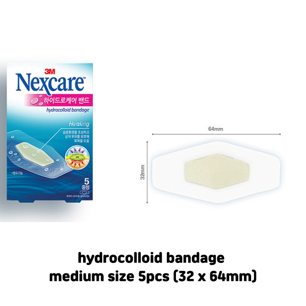 [Ready Stock] 3M nexcare band aid water proof hydrocolloid patch wound ...
