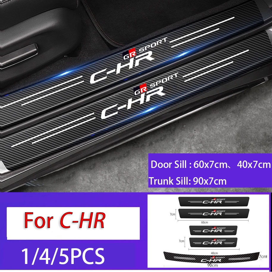 Car Carbon Fiber Door Sill Protector Stickers Auto Rear Trunk Bumper ...