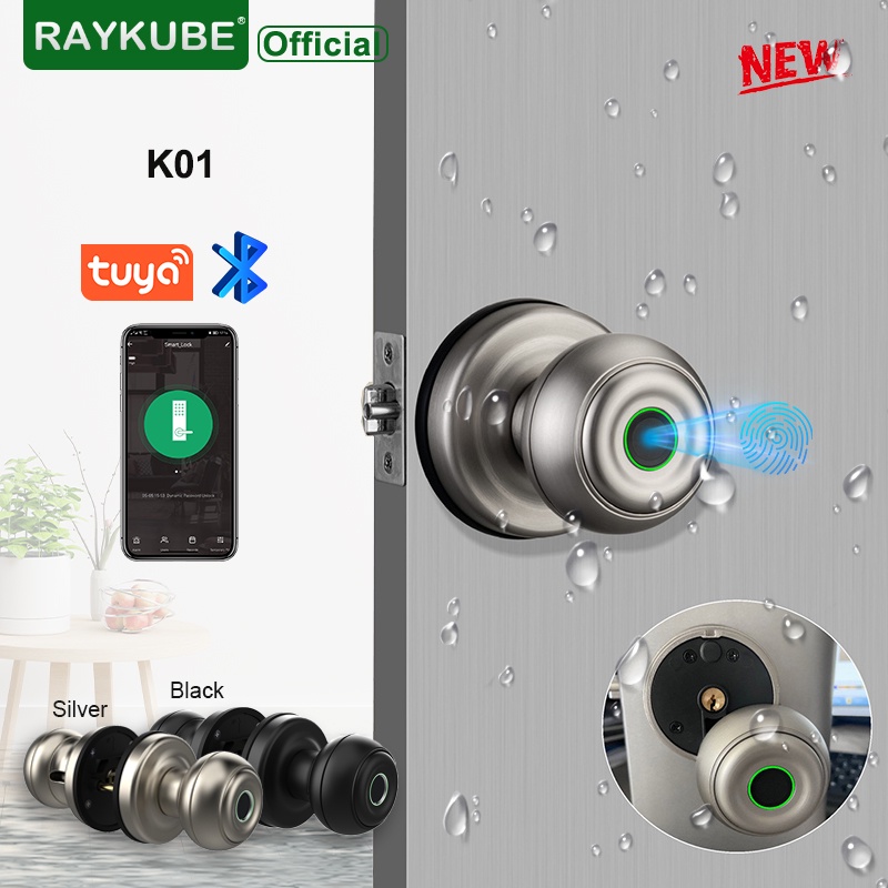 RAYKUBE K01 Tuya Bluetooth Smart Door Lock Cylinder Waterproof ...
