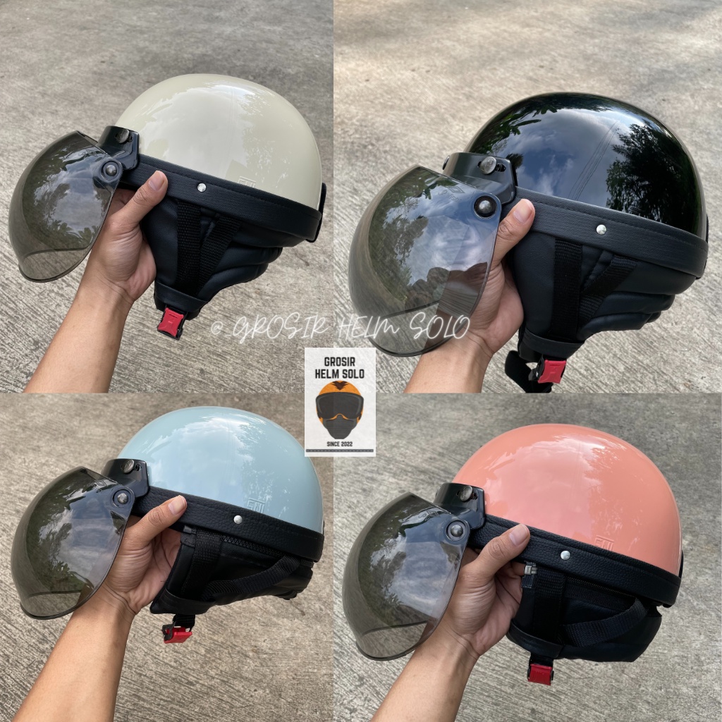 Chips bogo retro vespa Plain Adult Helmet SNI | Shopee Singapore