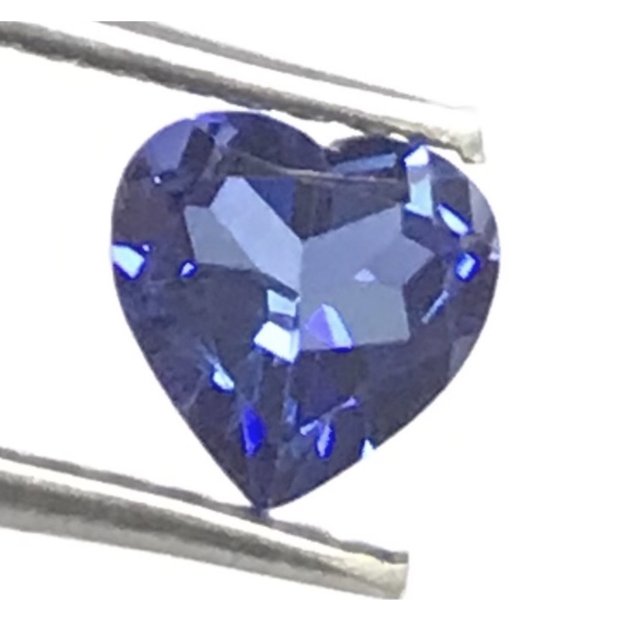 พลอยคอรันดัมบลูแซฟไฟร์สังเคราะห์รูปหัวใจ 5x5 มม. 5x5 mm heart shape ...