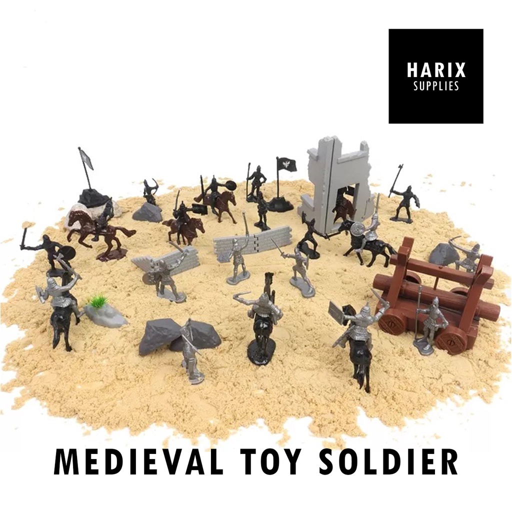 Medieval Toy Soldier Knights Warrior Plastic Horses War Middle Age ...
