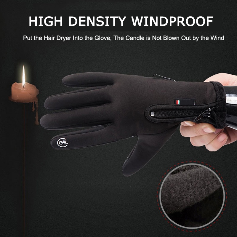 -30 Degree Winter Warm Windproof Waterproof Gloves Touch Screen Sports ...