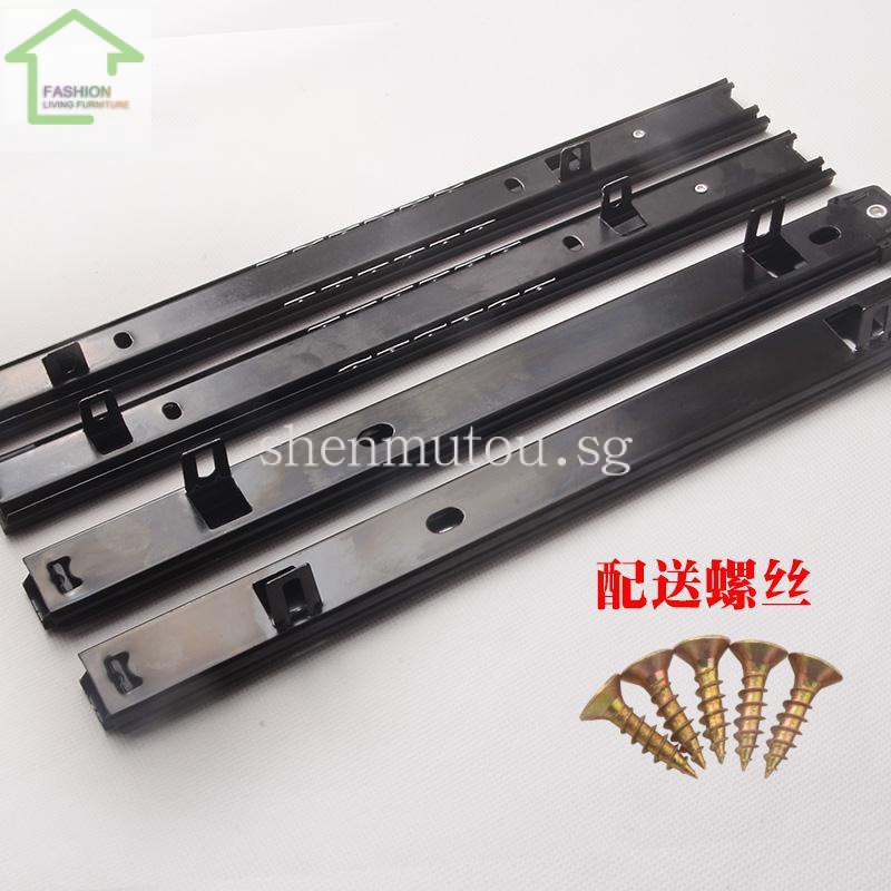 Thickened Computer Desk Keyboard Slide Rail 28cm Guide Rail Bottom Support Two Segments Slide