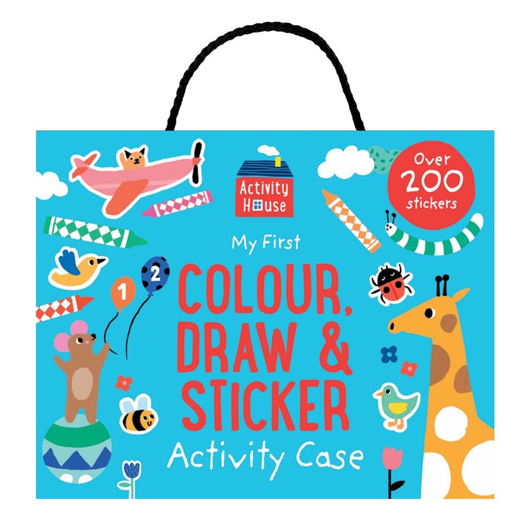 My First Colour Draw & Sticker Book Activity Case with 4 Activity Books ...