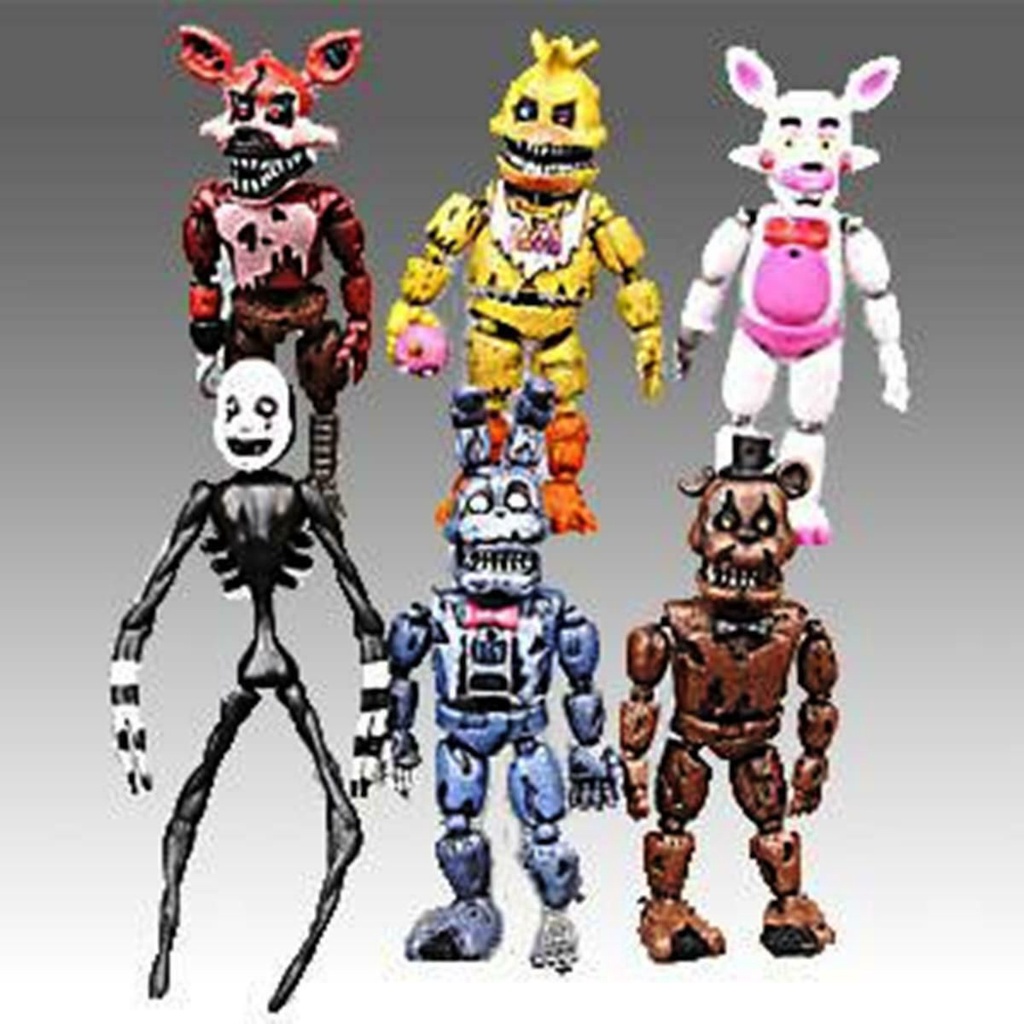 6PCS FNAF Five Nights At Freddy's Mini Figures Model Doll Miniature ...