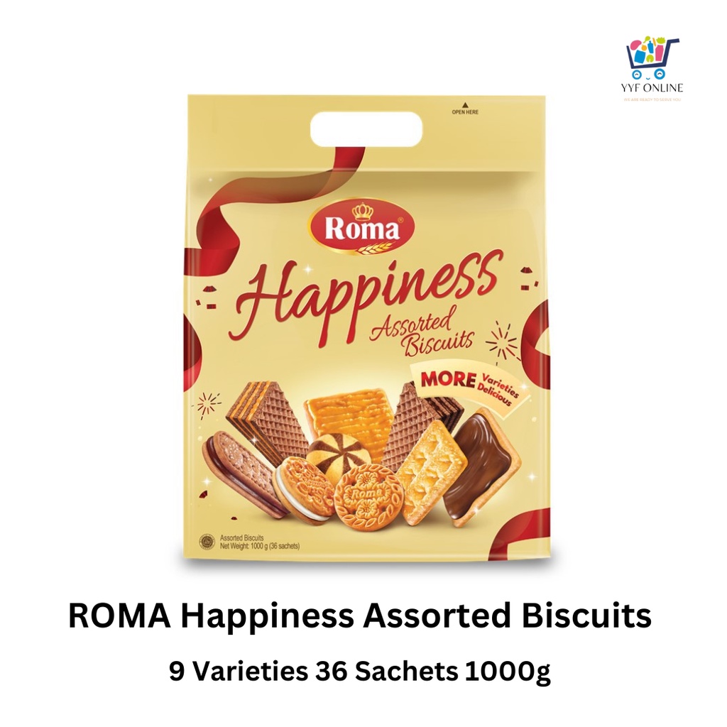 ROMA Happiness Assorted Biscuits 1kg (36 Sachets) | Shopee Singapore