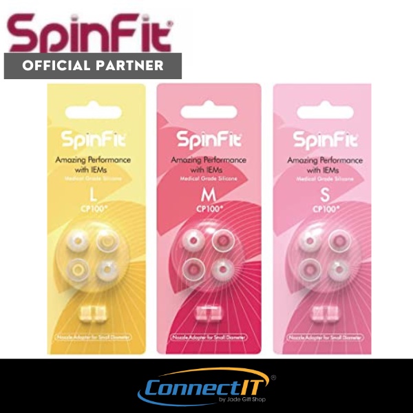 SpinFit CP100+ Small, Medium, Large Silicon Ear Tip For IEM | Shopee ...