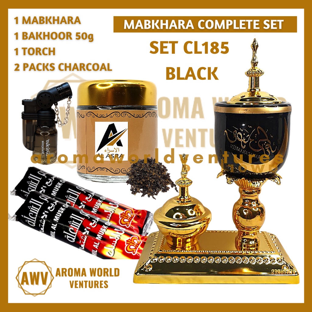 SET CL185 BLACK & WHITE /Single Mabkhara And Full Set, In Sets Include ...