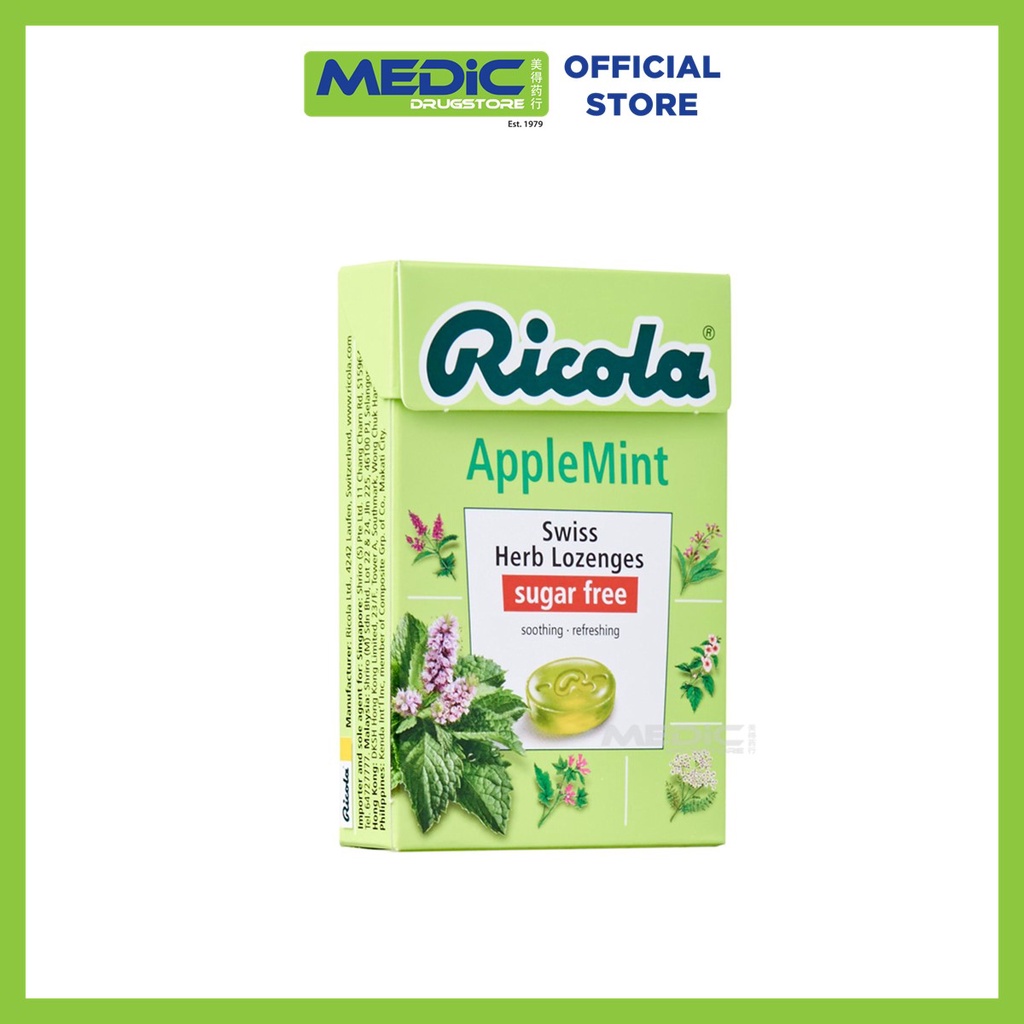 [Bundle of 10] Ricola Lozenges Apple Mint 40g - By Medic Drugstore ...