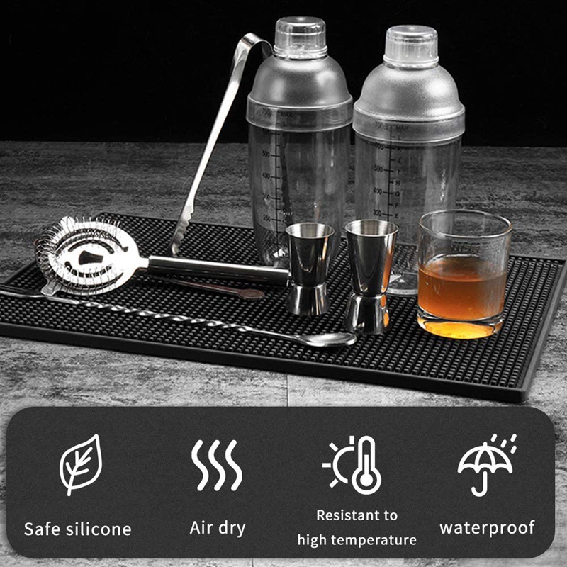【SG Ready 】Bar Mat Black Rubber Mat for Drink and Coffee Making ...