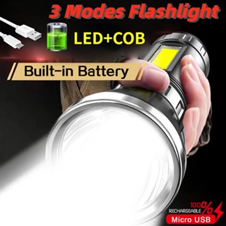 500M Long Range flashlight rechargeable Waterproof led torch light ...