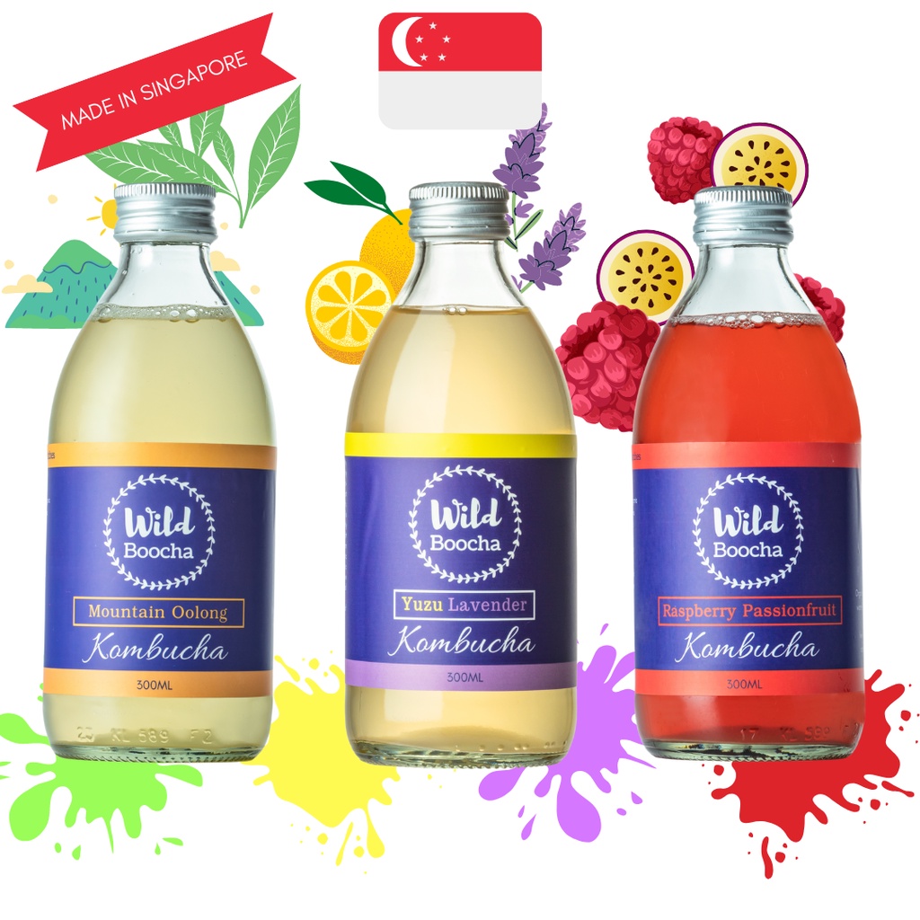 6 X 300ml Kombucha Sample Pack [Wild Boocha] | Shopee Singapore