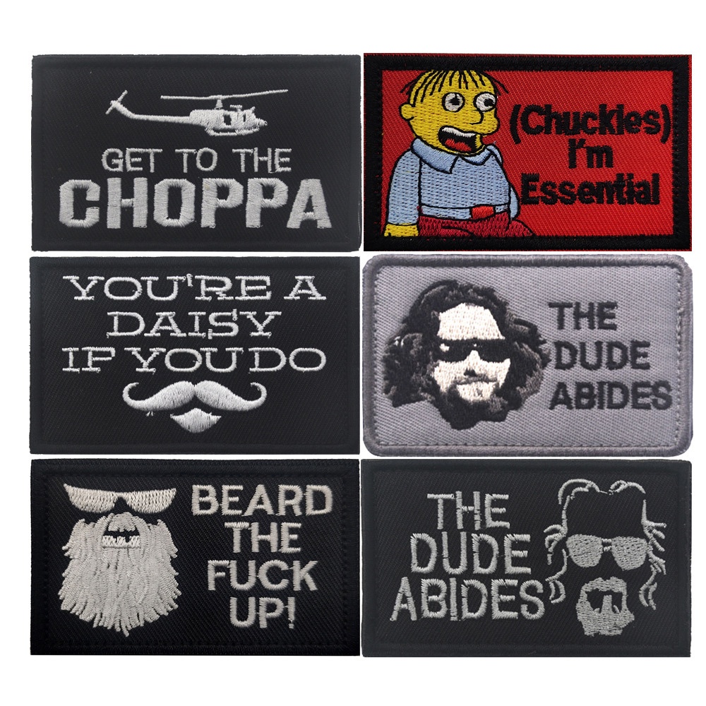 [Customized Velcro Patch] Outdoor Ready Stock Unique English Letter ...