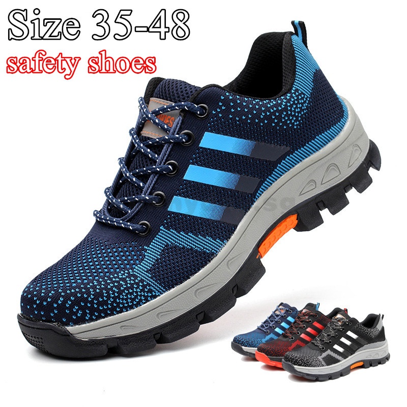 Plus size 35-48 men and women safety shoes anti-smashing anti-piercing ...