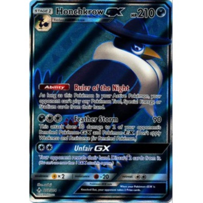 English Pokemon Honchkrow GX - 202/214 - Full Art Ultra Rare | Shopee ...