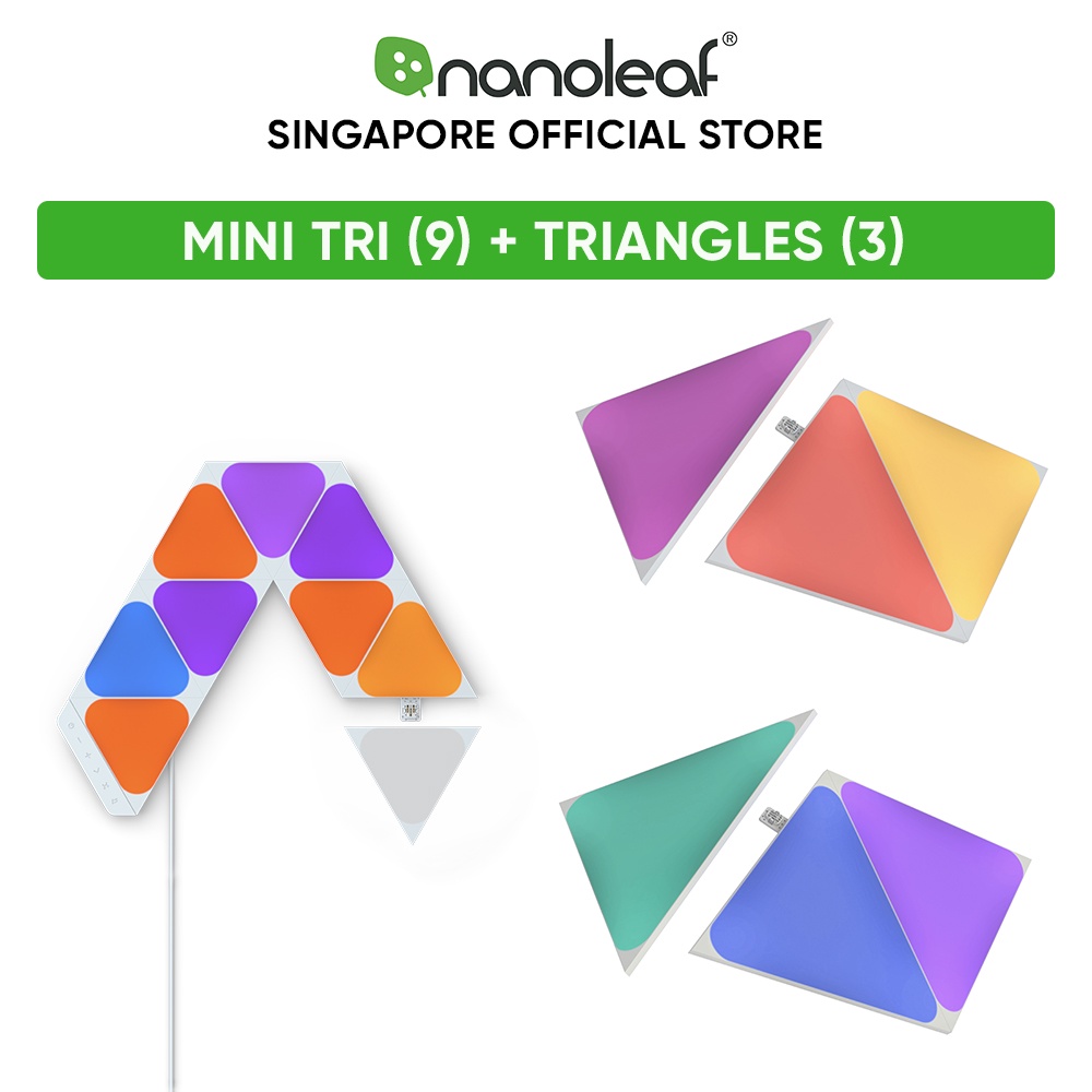 Nanoleaf Shapes Bundle Mini Triangles Smarter Set (9 panels ...