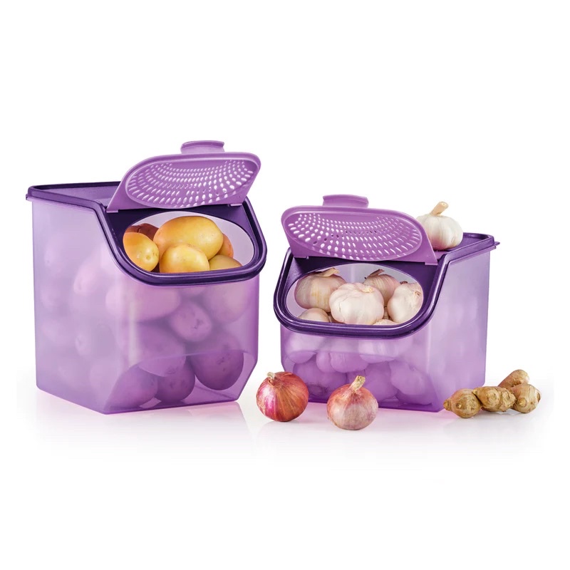 Tupperware Garlic N All Keeper 2.3L 1 unit / 5.5L / 3L Large Onion ...