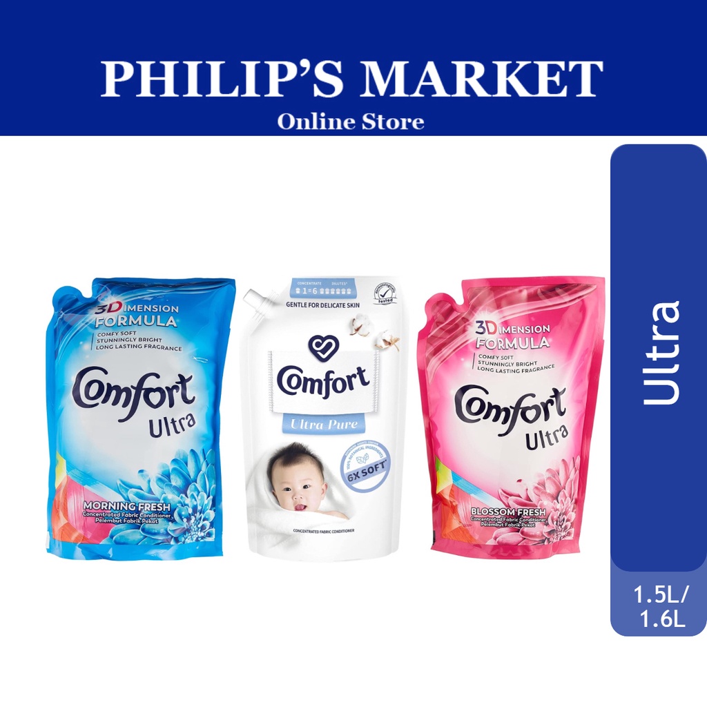 Comfort Ultra Concentrated Fabric Conditioner Refill Pouch 1.5L/1.6L ...