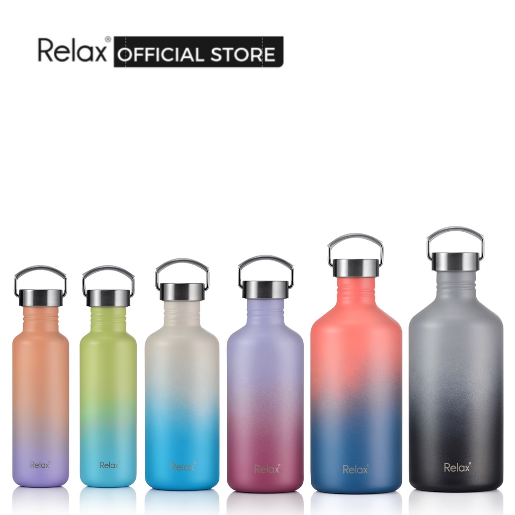 RELAX 18.8 Stainless Steel Water Bottle (750ml / 1250ml/ 1900ml ...
