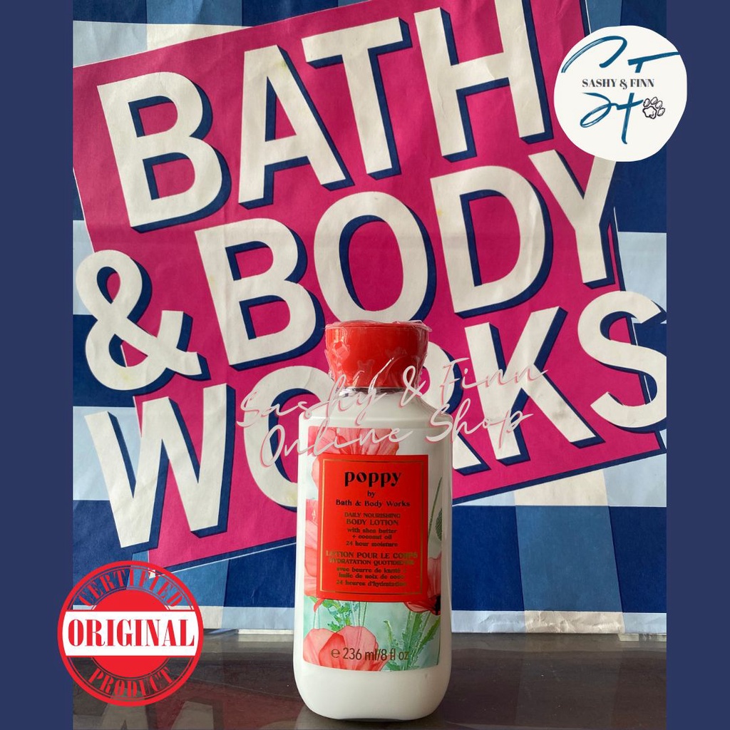 "Bath and Body Works - Body Lotion - POPPY (236ml) | Shopee Singapore