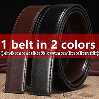 1pcs- Belts No Buckle 2.8CM/3.3CM Width Use on Both Sides Brand Pin ...
