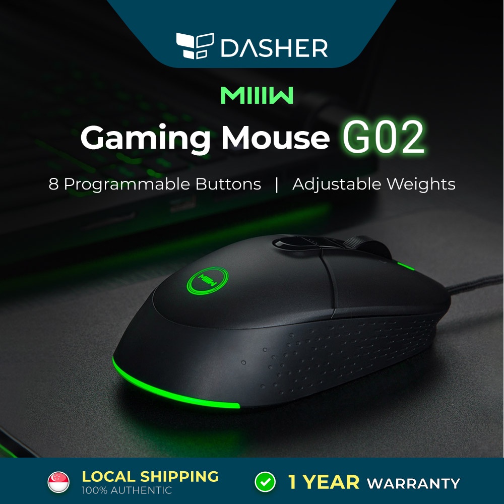 Xiaomi Miiiw Gaming Mouse G02 RGB 8 Programmable Buttons Wired 7200 Dpi ...