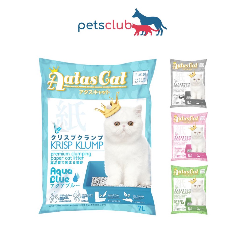 [Bundle of 4] Aatas Cat - Krisp Klump Paper Cat Litter, 7L, Bio ...