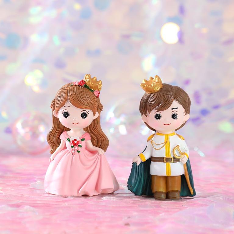 Princess and Prince / Knights Figurines / Cake Toppers (2 Pcs a Set ...