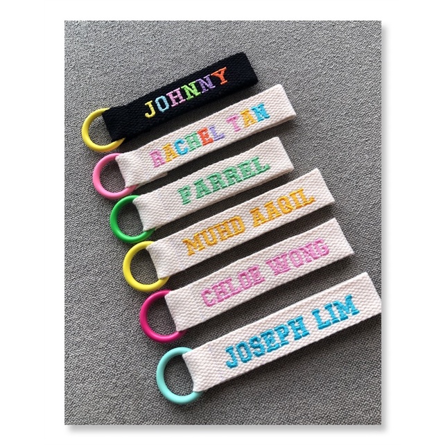 🇸🇬 SG seller *Customise Embroidery Name Tag/ Bag Tag/ Key Chain/Luggage ...