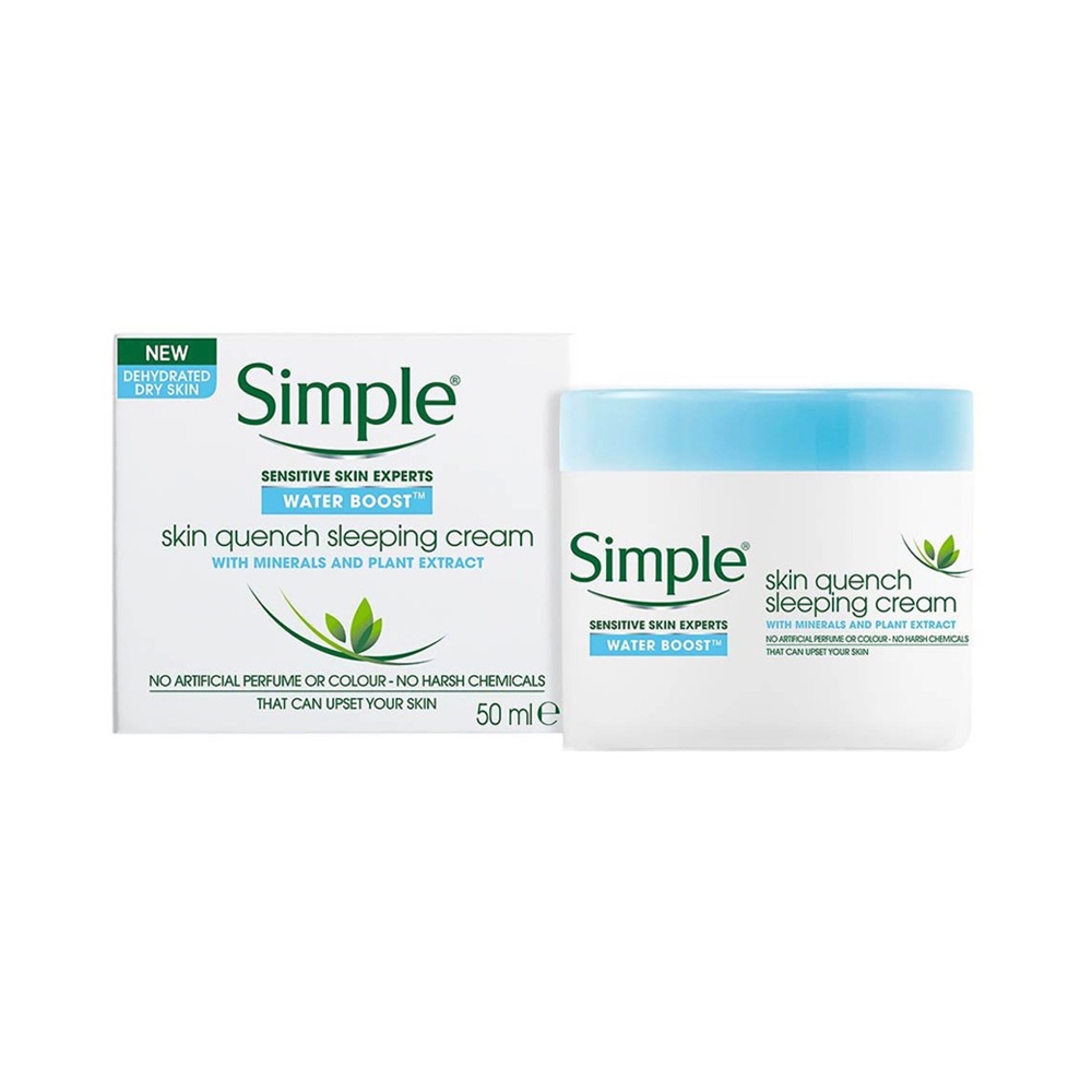 Simple Water Boost Skin Quench Sleeping Cream 50ml | Shopee Singapore