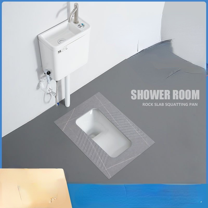 Stone Plate Toilet Ceramic Basin Water Tank Set Squat Toilet Set Anti ...