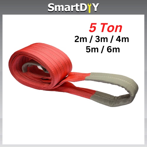 5 Ton Polyester Webbing Sling / Sling Belt / Lifting Rope 2m / 3m / 4m / 5m / 6m / 8m / 10m ...