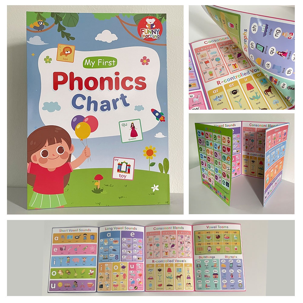 My First Phonics Chart Learning Poster English Flashcards Worksheet ...