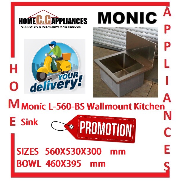 Monic L-560-BS Stainless Steel Kitchen Sink | Shopee Singapore