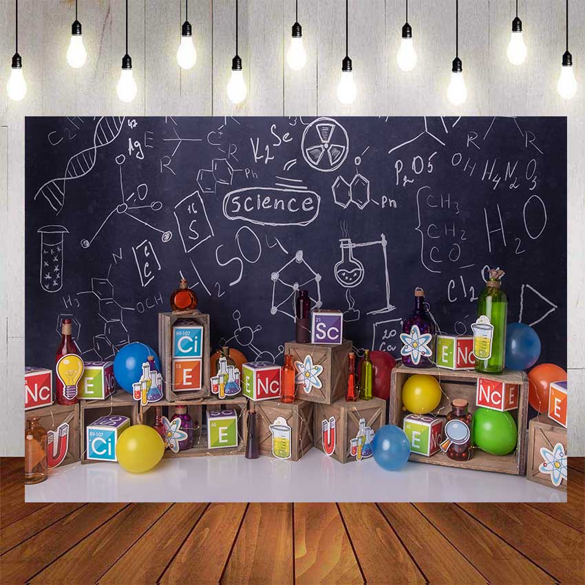 Science Lab Birthday Backdrop For Photography Baby Shower Kids Children ...
