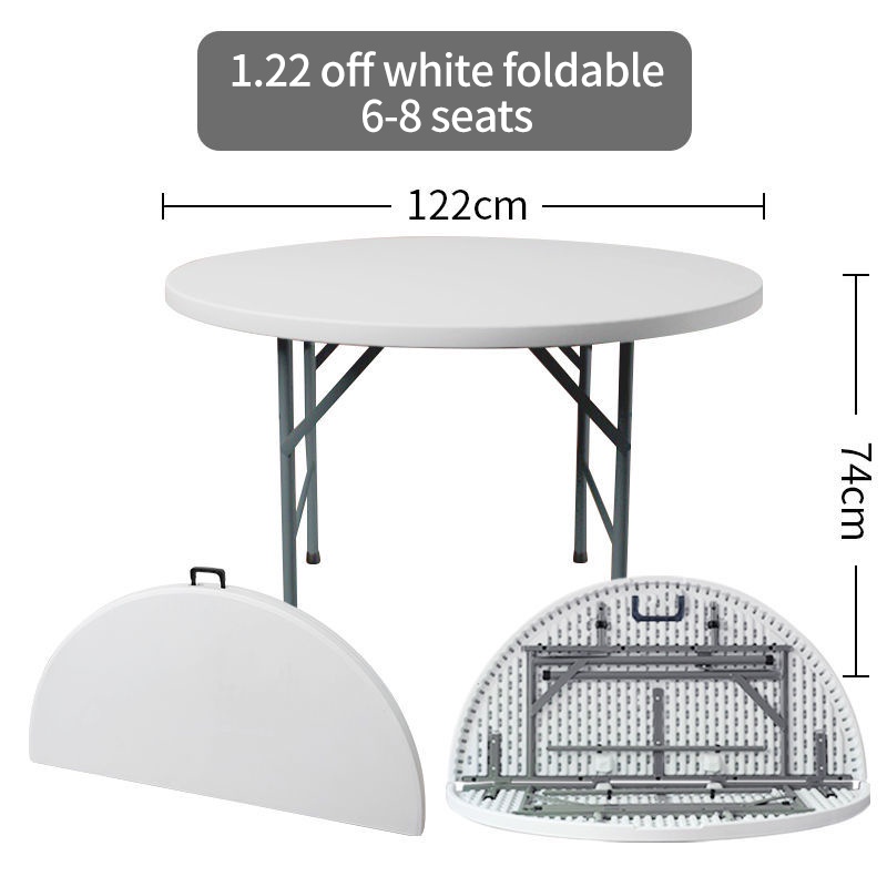 (HOME+) Outdoor Folding Foldable Table (ROUND) - 80CM / 122CM | Shopee ...