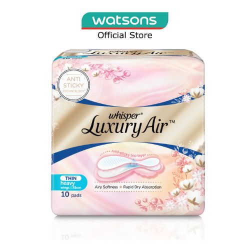 WHISPER Luxury Air Thin Heavy Wings Sanitary Pads 28cm (Rapid ...