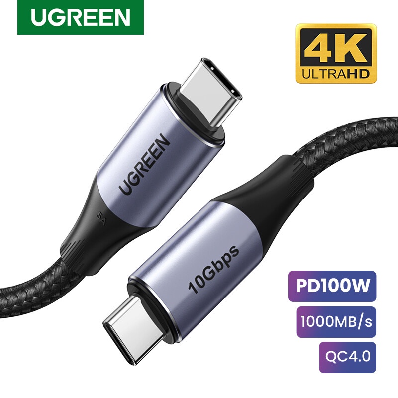 UGREEN 1 Meter USB C Cable 100W Power Delivery USB C 3.1 Gen 2 10Gbps ...