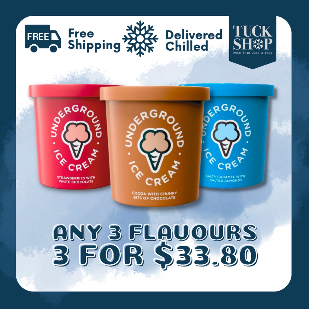 Underground Ice Cream Bundle (3 Flavours) | Shopee Singapore