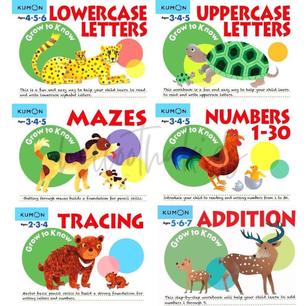 Kumon Grow to Know Ages 2 3 4 5 Workbooks Mazes Tracing Uppercase ...