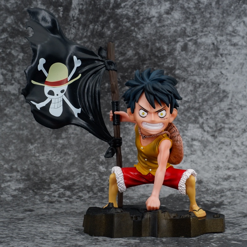 Luffy Model Holding 18cm Pirate Flag (full box) | Shopee Singapore