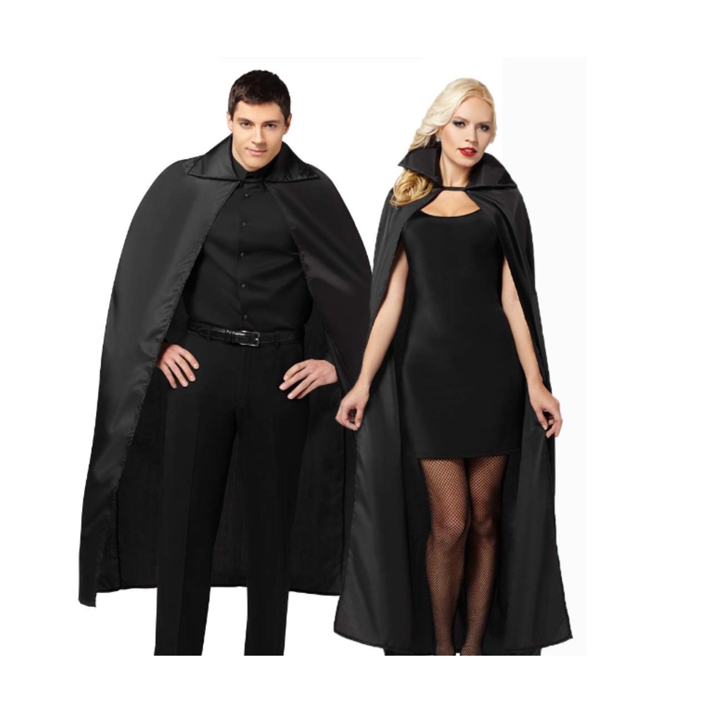 56 inches BLACK COLLARED CAPE | Shopee Singapore