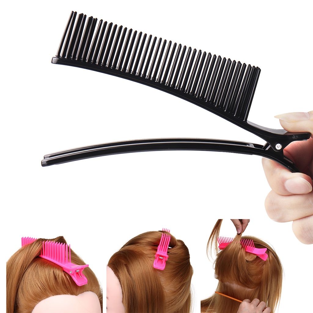 Monja Professional Hair Clip Clamps with Comb Hairdressing Sectioning ...