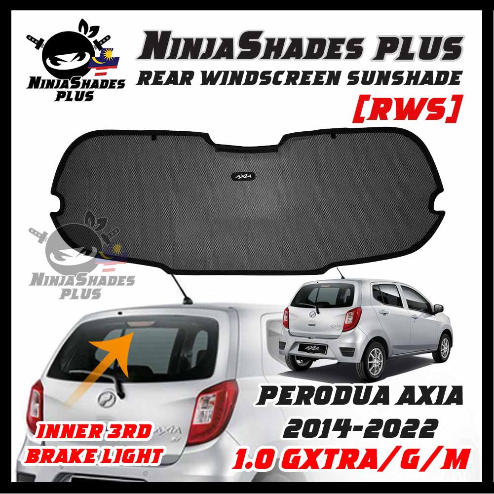 NinjaShades PLUS Perodua AXIA 2014-2022 [RWS] REAR Windscreen Car ...