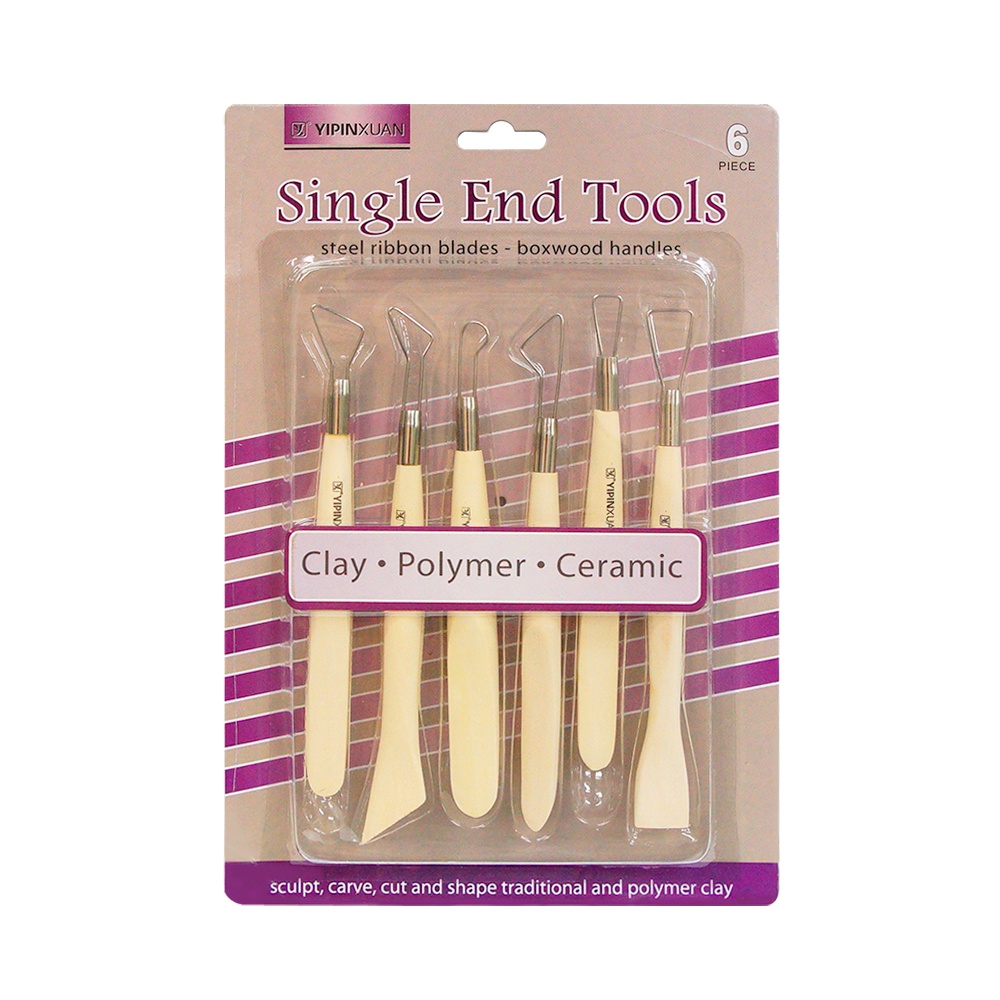 Clay Molding Tool Set Wood Scraper Wire Head-Tip 6 Pieces Y-0005 For ...