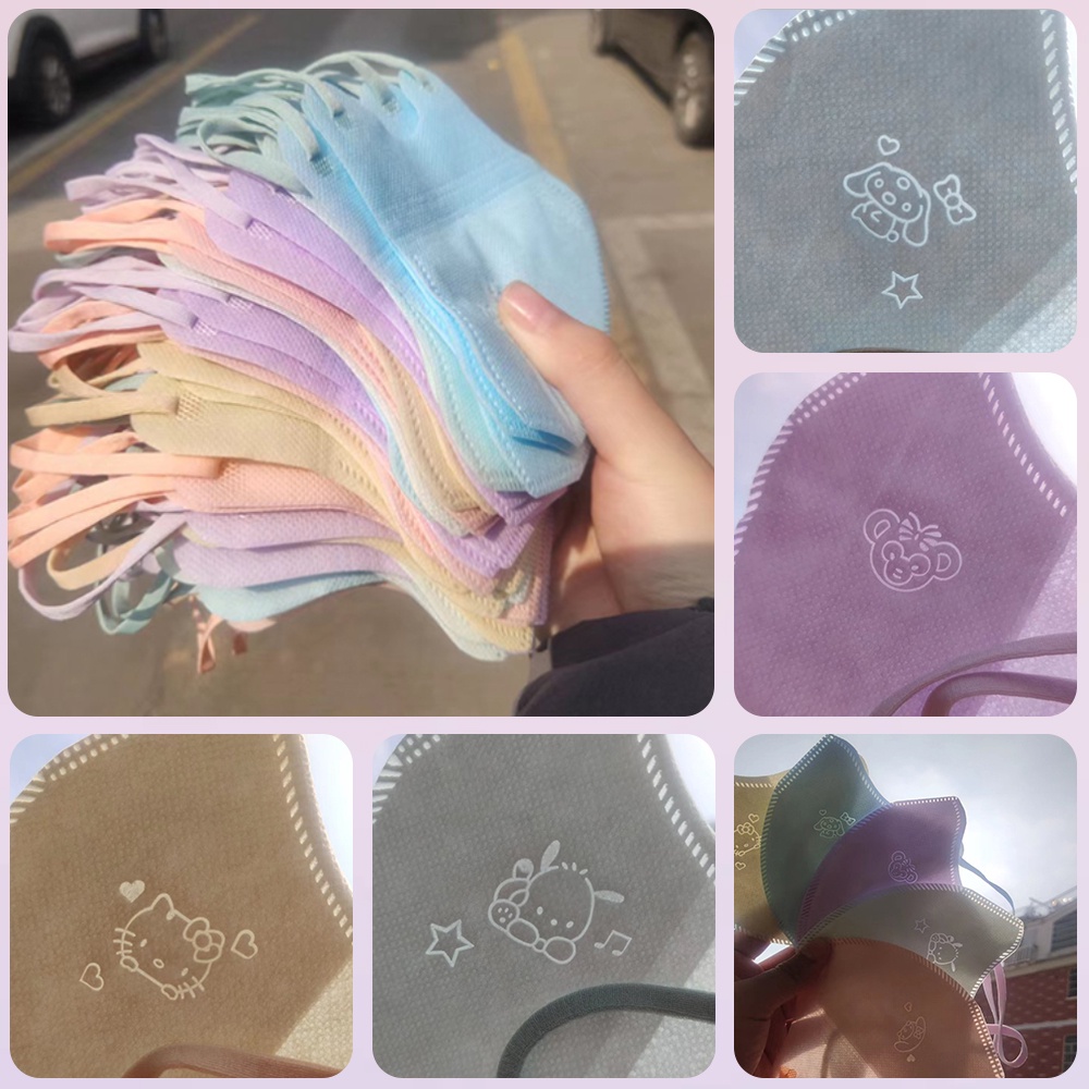 50Pcs 3D Sanrio Breathable Adult Mask 4Layer Earloop Mask Kf94 Color ...