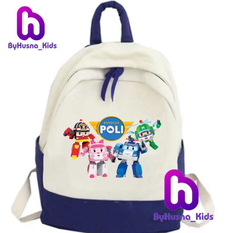 Custom ROBOCAR POLI CHARACTER CHILDREN'S BACKPACK | Shopee Singapore