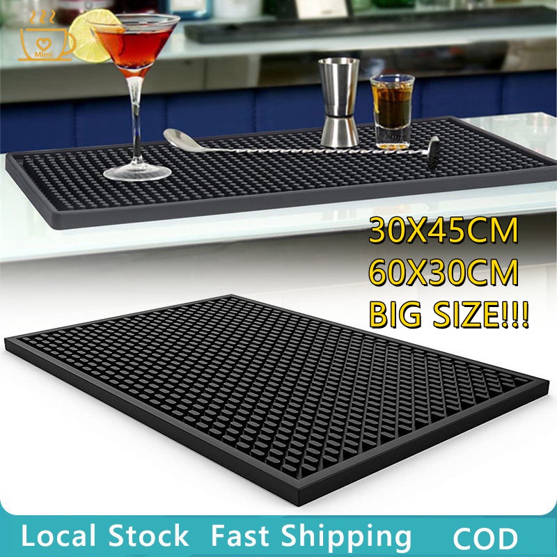 【SG Ready 】Bar Mat Black Rubber Mat for Drink and Coffee Making ...